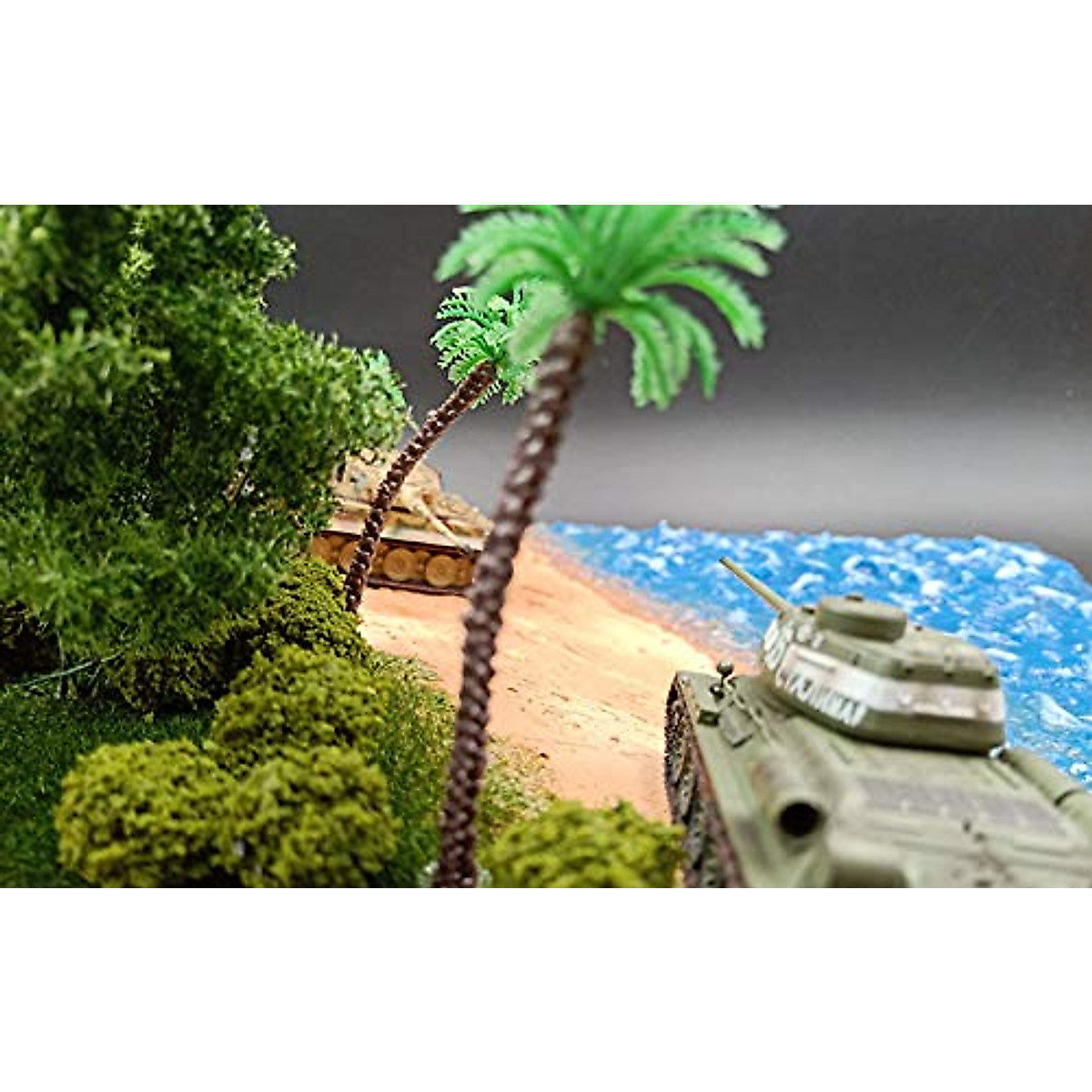 40 Pcs Bush Trees Miniature Vegetation Groups Shrubs Railway Artificial Grass for Model Train Railroad Scenery Sand Table Military Model War Gaming Terrain