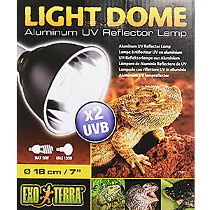 Exo Terra Light Dome, Aluminum UV Reflector Lamp for Reptile Terrariums, 5.5 Inches