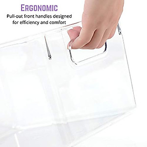 Soko Design 2-Pack Clear Plastic Storage Bins, Storage Container For Pantry | Clear Storage Containers, Stackable Storage Bins | Plastic Storage Bins for Pantry, Fridge Container…