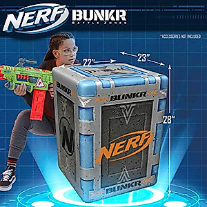 NERF Bunkr BattleZone Competition Pack of 4 Inflatable Crate and Barrel Shields - Barricades for Nerf Party and Nerf War