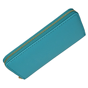 MARSHAL Women's Single Zip Around Wristlet Clutch Organizer Wallet