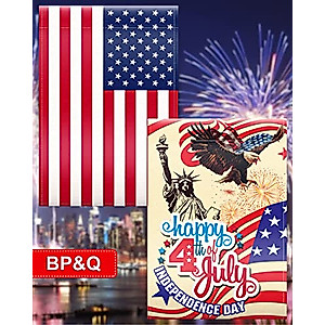 BP&Q Seasonal Garden Flags 12x18 Double Sided Set of 12 - Outdoor Garden Flag Set Holiday Decorations for All Seasons - Small Yard Flags for Outside with Anti-Wind Clip and Stopper