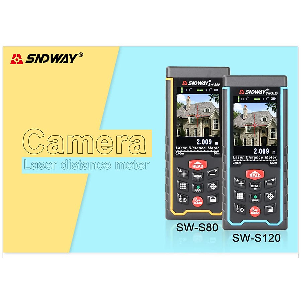 yise-O0594 New for Digital Laser Distance Meter Camera USB Recharge Portable Colorful Screen Range Finder Rangefinder SW-S80 S120 SW-S120