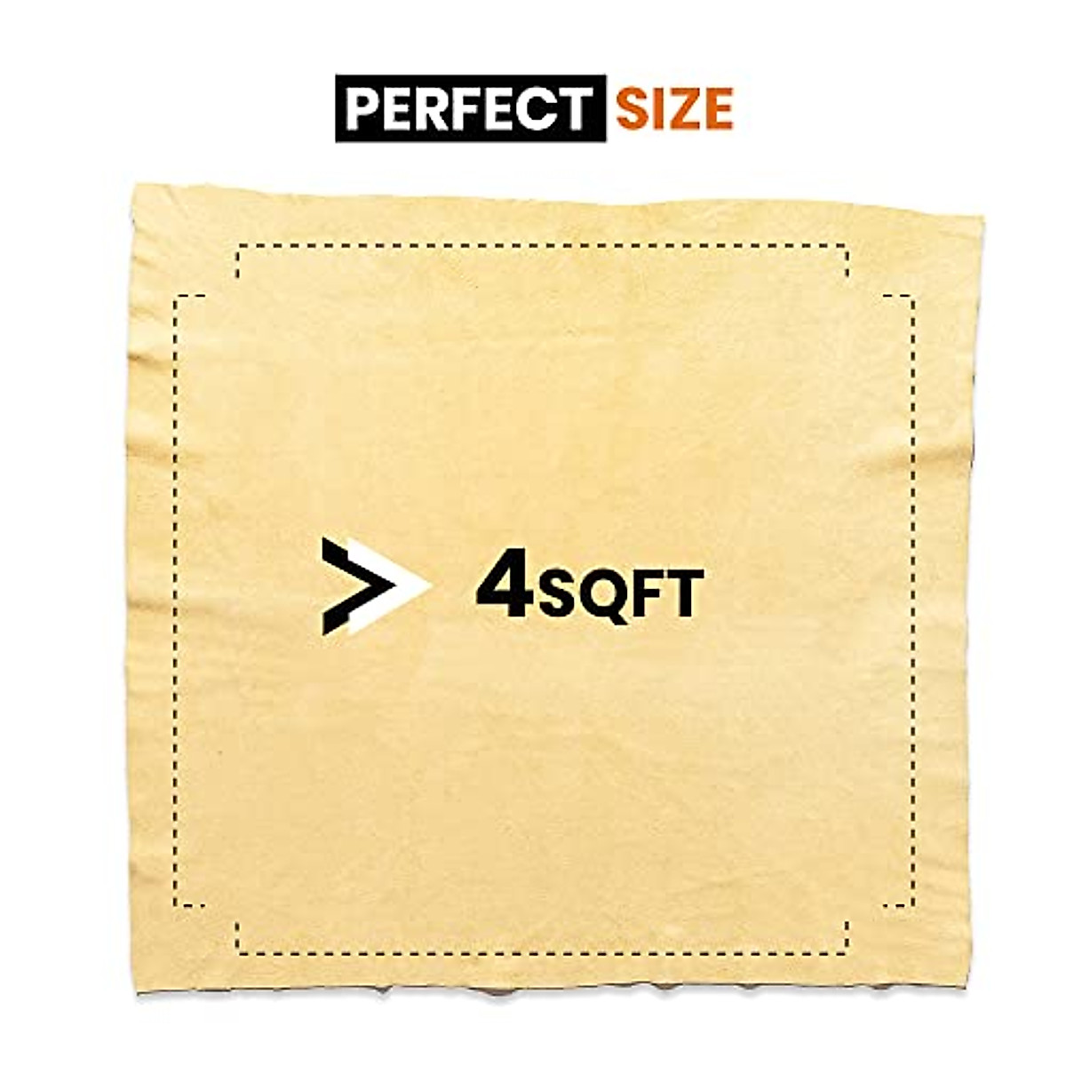 Leather Nomads Car Chamois - 4 Sqft Chamois | Real Chamois Natural Leather | Durable & Multipurpose | Fast Drying Lint Free Cleaning Chamois Leather Cloth