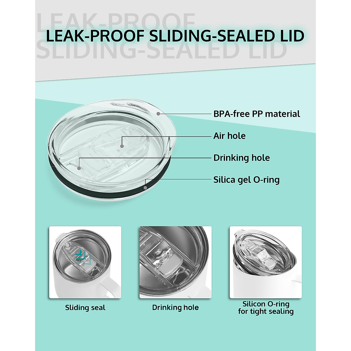 OFFNOVA 12oz Sublimation Tumblers Blank 4 Pack Stainless Steel Coffee Tumblers With Handle and Lid, Double Wall Vacuum Camping Cup for Hot & Cold Drinks Tea