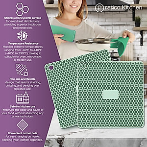 Pratico Kitchen Multipurpose Silicone Pot Holder, Trivet, Jar Opener and Spoon Rest, Light Grey