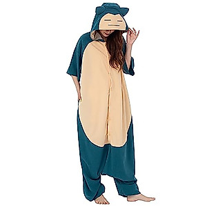 SAZAC Kigurumi - Pokemon - Snorlax - Summer Onesie Jumpsuit Halloween Costume (X-Large)