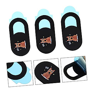 SOLUSTRE Computer Camera 3pcs Anti-Hacker Tablet Anti- for Laptop Cover Your Dog Computers Computer Hacker Phone Privacy Slide Cute Cellphones Creative Webcam Camera Pattern Patch Computers Laptops