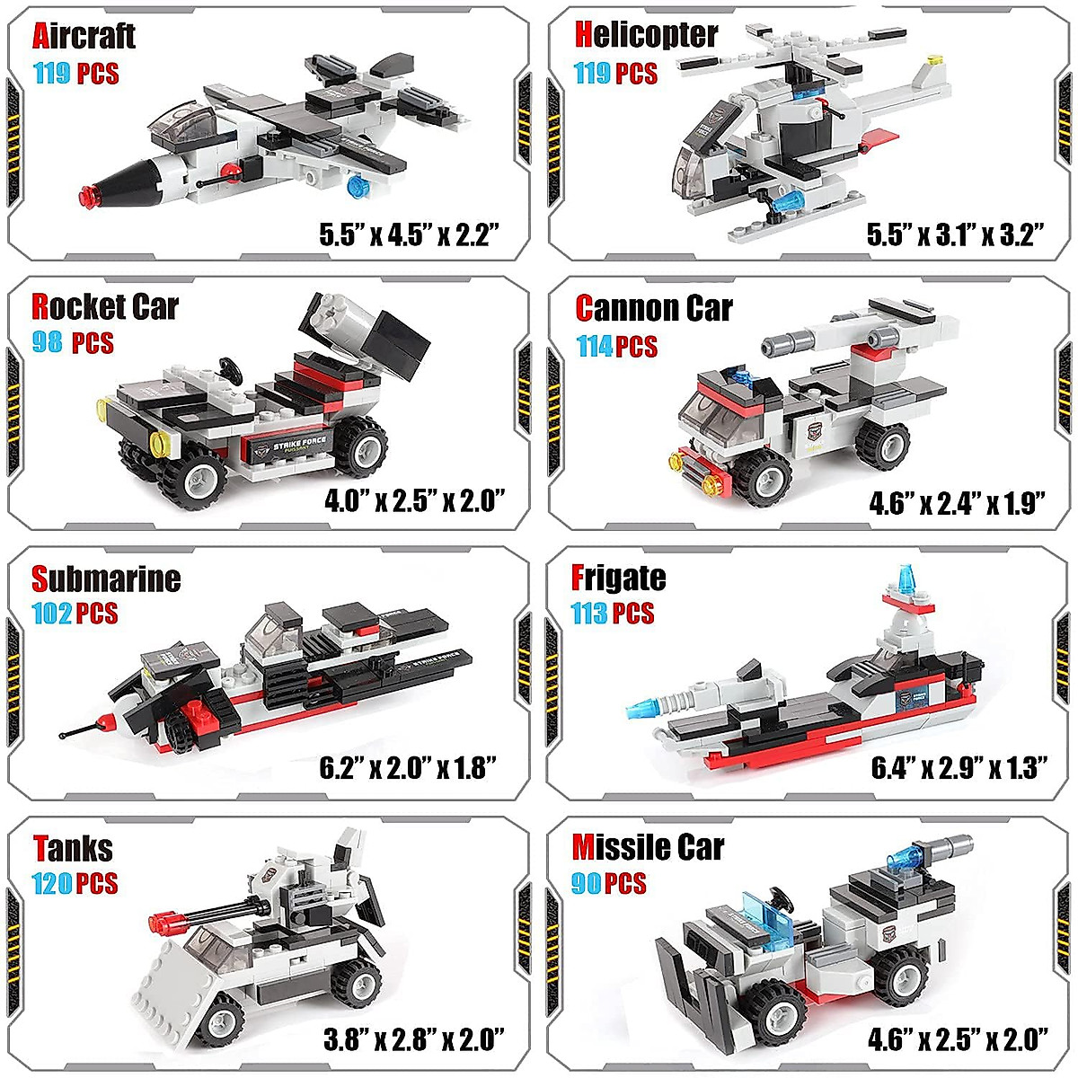 EP EXERCISE N PLAY Aircraft Carrier Building Blocks Set, Military Battleship Model Building Toy W/Army Car, Airplane, Warship, Helicopter & Boat, STEM Building Toys for Boys Girls Age 6+(1630 Pcs)