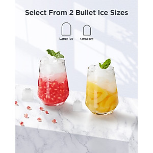 Silonn Ice Maker Machine Countertop, 26 lbs in 24 Hours, 9 Cubes Ready in 6 Mins, Self-Clean Ice Maker Compact Portable Ice Maker with Ice Scoop and Basket