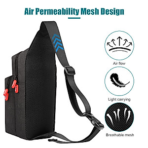 Backpack Carrying Travel Bag for Nintendo Switch/Lite/OLED/Console/Dock/Joy-Cons&Accessories Storage, Portable Nylon Waterproof Crossbody Shoulder Chest Sling Side Gaming Bag for Men Boys, Camouflage