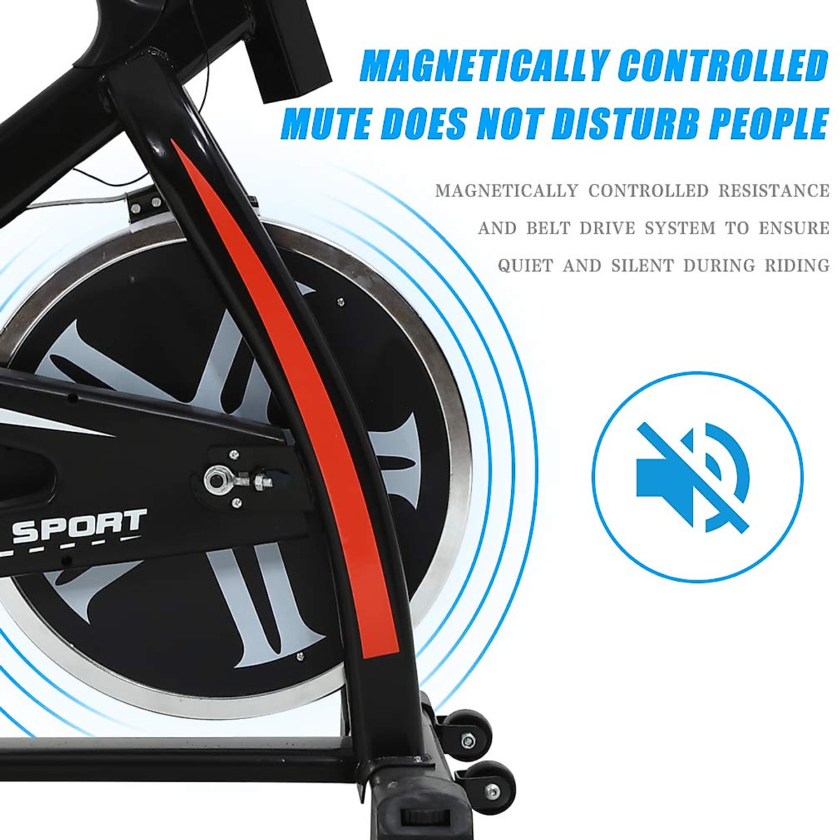 Cycling Bike Exercise Bike Indoor cycling bike Bicycle Cardio Fitness Cycle Trainer Heart Pulse w/LED Display Exercise Bikes Stationary Indoor (Black)