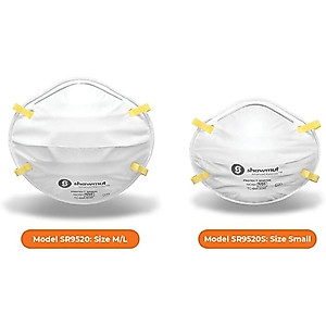 Shawmut Protex™ N95 Mask Particulate Respirators NIOSH Approved Made in the USA, Protective Face Mask, 2 Pack of 5 (Approval Number TC-84A-9295 / Model SR9520)