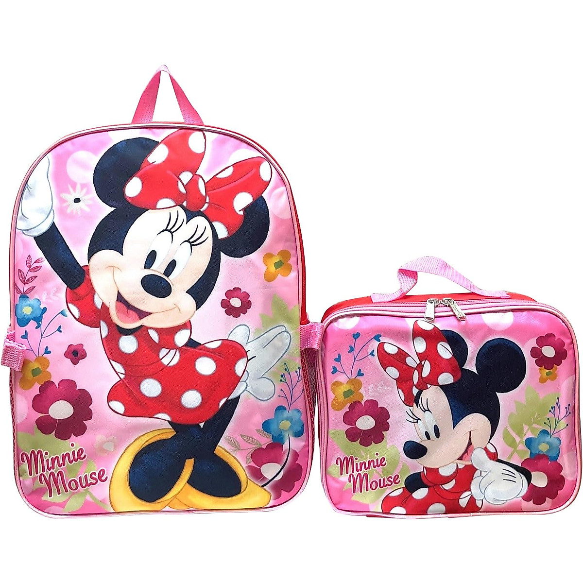 Minnie Mouse Girl's 16" Backpack W/Detachable Lunch Box