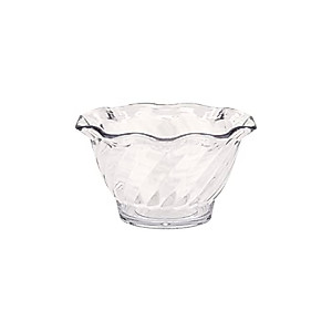 G.E.T. DD-50-CL-EC Plastic Tulip Ice Cream/Dessert Dish, 5 Ounce, Clear (Set of 4)