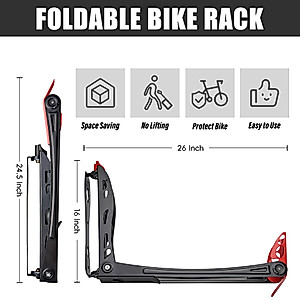 Wallmaster BIKEPAL Swivel Bike Rack, Wall Mounted Bike Storage System, Space Saving for Home and Garage, 2 Pack