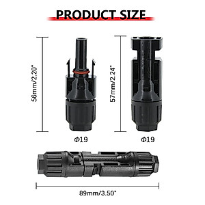 KEDAKEJI 20PCS with 2pcs spanners Solar Connectors with Spanners Solar Panel Cable Connectors 10 Pairs Male/Female