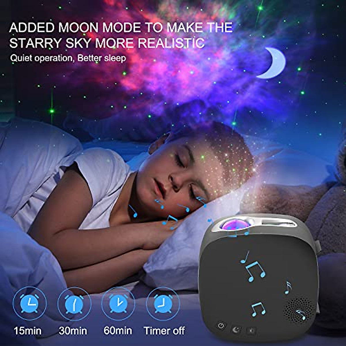 Star Projector,Bluetooth Speaker Remote Control Moon Nebula Galaxy ...