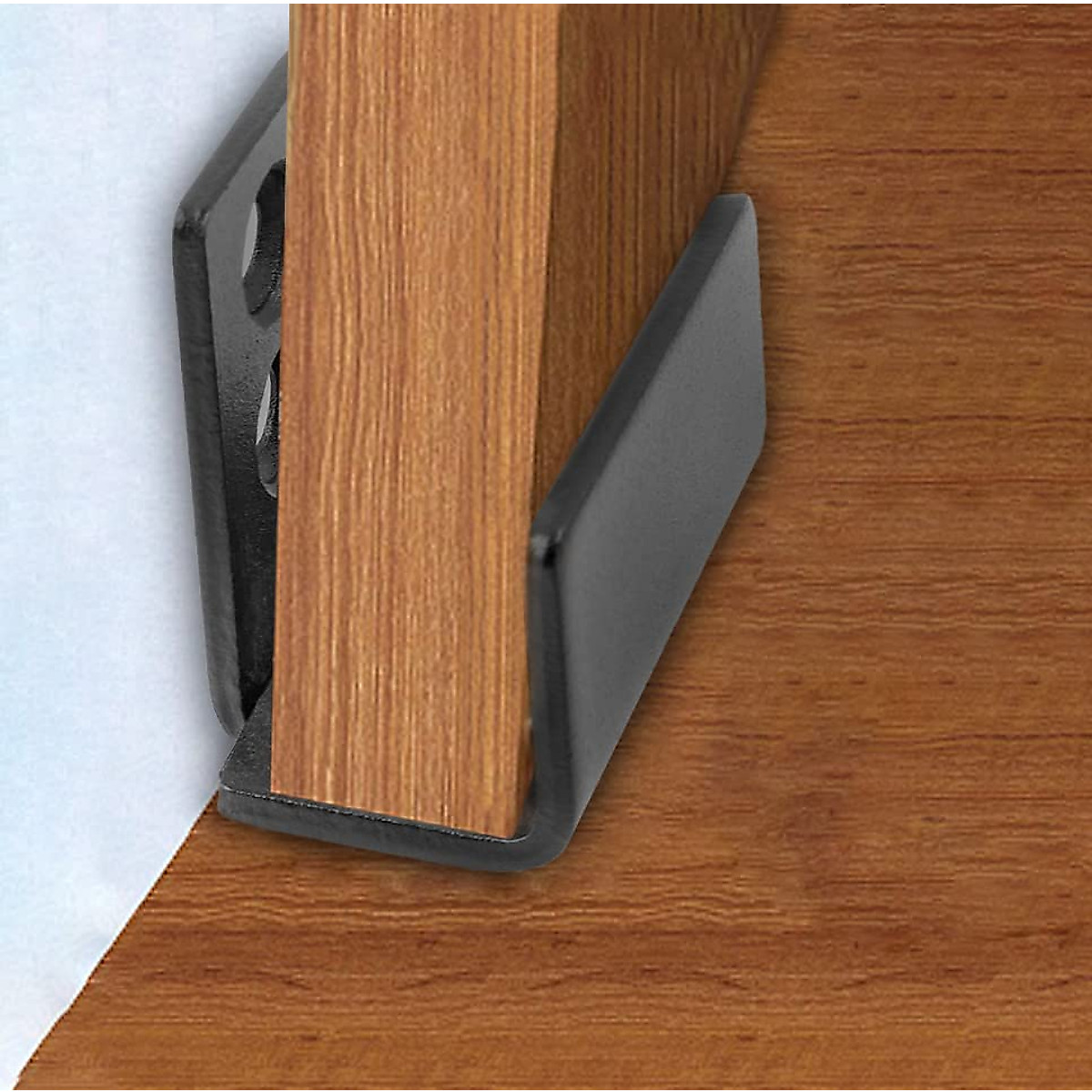 Cionyce 2 PCS Adjustable Barn Door Floor Guide, Wall Mount Sliding Barn Door Hardware for Closet TV Stand Wardrobe