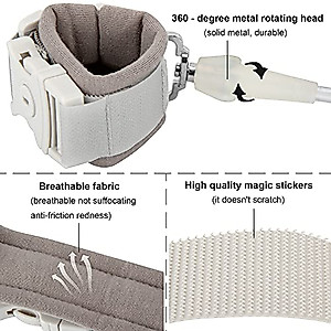 Blisstime Toddler Leash, Kid Leash Anti Lost Wrist Link with Key Lock Upgraded Baby Leash with Safety Wristband Rope for Babies Toddlers Child Kids (6.56ft/2m, Light Gray)