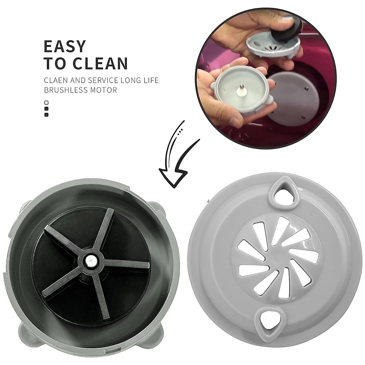 superbobi Pedicure SPA Chair Part Magnetic Head (4 pin) for Jet Motor