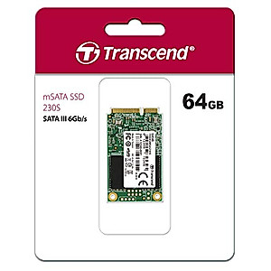 Transcend 64GB SATA III 6GB/S MSA230S mSATA SSD 230S Solid State Drive TS64GMSA230S