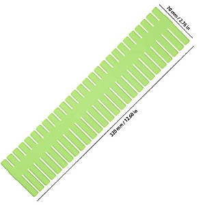 KEILEOHO 56 PCS Plastic Drawer Dividers, Adjustable Grid Drawer Dividers, Drawer Dividers Organizer for Office, Dresser, Drawers, Desktop, Organizing Sock, Underwear, Makeup, 28 Green, 28 White