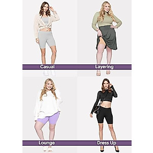 STRETCH IS COMFORT Women's DTY Biker Shorts Red White Polkadot Large