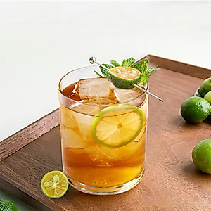 RÉΑLWÁY 12 Oz Plastic Whiskey Glasses Set of 6, Unbreakable Old Fashioned Glass, Clear Plastic Cocktail Glasses, Plastic Tumblers Reusable Plastic Cups for Bourbon Juice,Dishwasher-safe, BPA-free