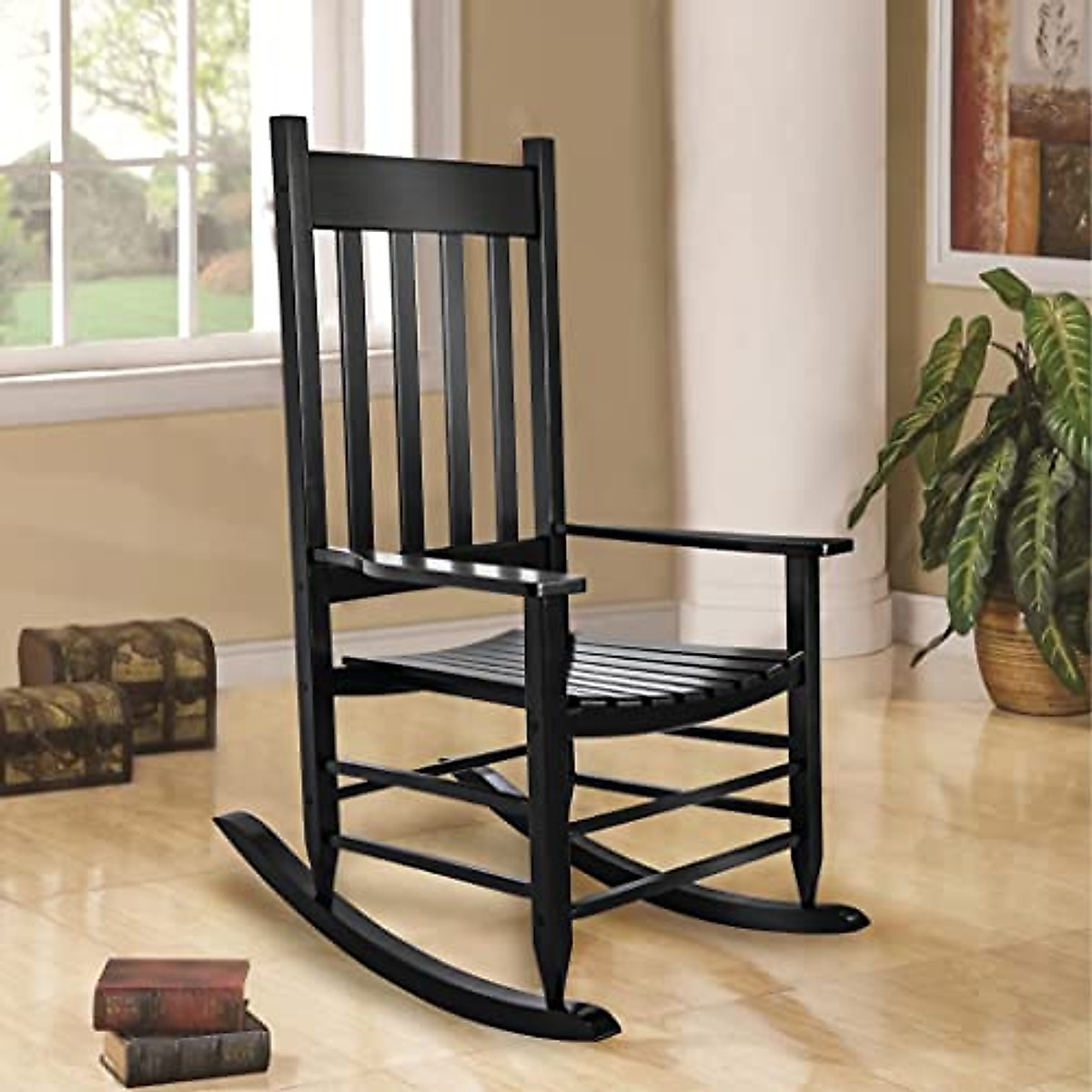 HOMESTEAD Wooden Rocking Chair, Black