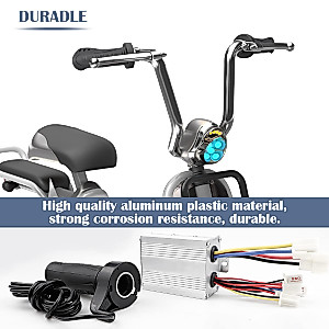 YOLUFER 500W Brushed DC Motor Speed Controller Alloy Brush Motor Control Box Throttle Grips E-Bike Scooter Tricycle Speed Controller Motor 36V