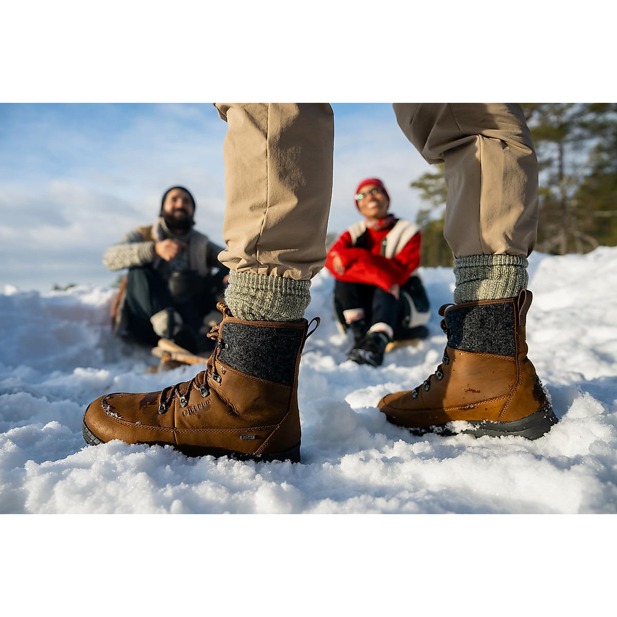 Icebug Mens Adak Michelin Wic Woolpower Winter Walking Boot with Traction Sole, Coffee/Grey, 11.5
