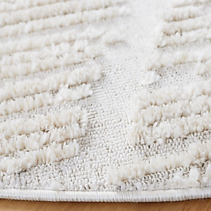 SAFAVIEH Marrakech Collection 8' Round Beige MRK517C Moroccan Boho Tribal Trellis Area Rug