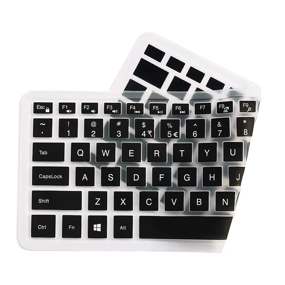 Keyboard Cover Compatible for Dell Inspiron 14 5481 5482 5485, Dell Inspiron 13 5000 7000 Series 5370 7375 7368 7378 7386, Dell Inspiron 15 5000 7000 Series i5568 7573 7569 (No Numeric Keypad)- Black