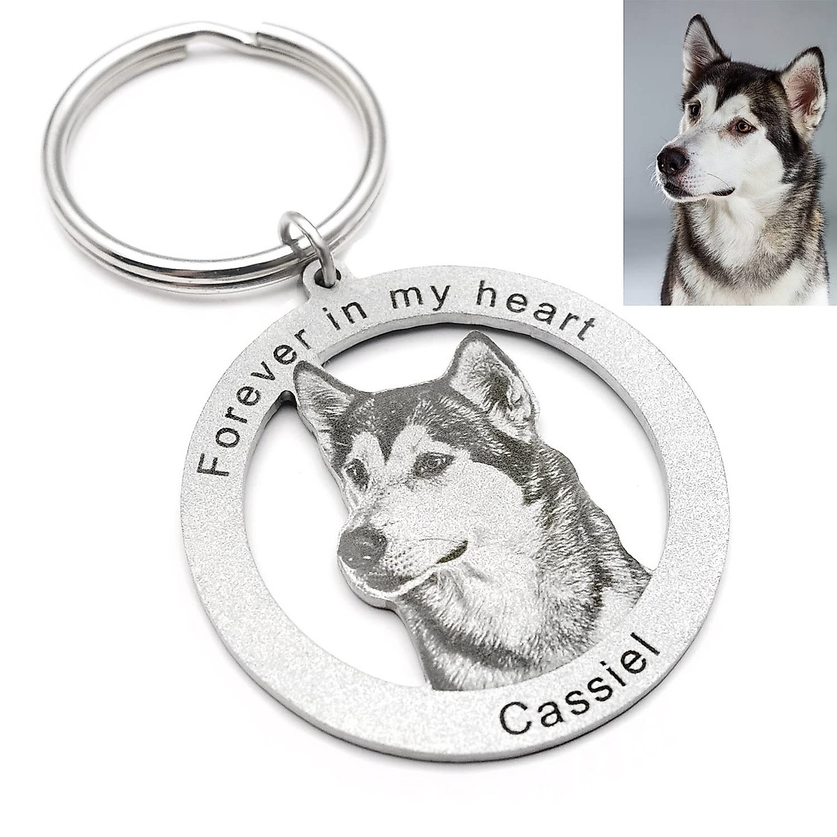 Portrait Your Pet Photo Key Chain Personalized Dog Keychain Custom Picture Keyrings Dog Photo Keyring Pet Keepsake JewelryPet Lover Gift