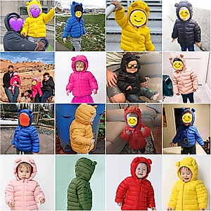 CECORC Winter Coats for Kids with Hoods Light Puffer Jacket for Girls | Baby, Infants, Toddlers, 2T,Rose