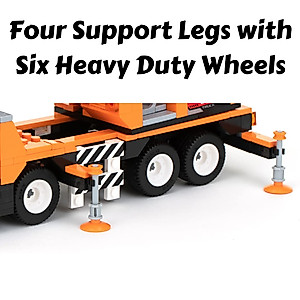 Block Builder Mobile Crane Building Block Set (475pcs) and Construction Tower Crane. Two Building Kits in one Set! Toy Blocks Suitable for Boys and Girls.