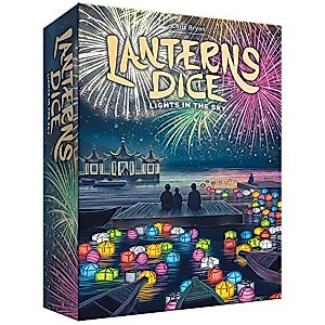 Lanterns Dice - Lights in The Sky, Card Dice Board Game 2-4 Players, 30-45 Min, Ages 10 and Up, Decorate The Palace Lake with Floating Lanterns to Impress The Emperor, Score Points for Best Festival