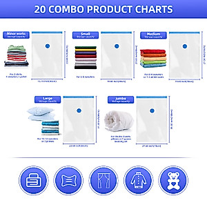 10 Pack Vacuum Storage Bags, Space Saver Bags with Hand Pump, Vacuum Seal Bags for Clothing, organization and storage Comforters, Pillows, Towel, Blanket Storage, Bedding,moving supplies.