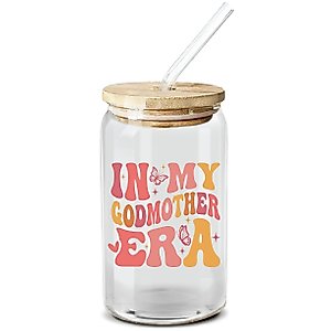 NewEleven Godmother Proposal Gifts - Will You Be My Godmother From GodChild - Christmas Gifts, Pregnancy Announcement Gifts For Godmother, Godmom, Godparents - 16 Oz Coffee Glass