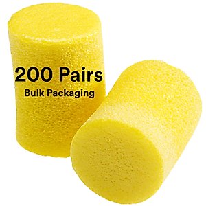 3M Ear Plugs, 200 Pairs/Box, E-A-R Classic 390-1000, Uncorded, Disposable, Foam, NRR 29, For Drilling, Grinding, Machining, Sawing, Sanding, Welding, Bulk