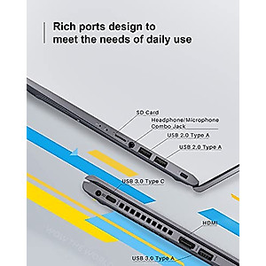 ASUS 2023 Newest Vivobook 14 Laptop, 14" HD Display, 12GB RAM, 512GB PCIe SSD, AMD Ryzen 3 3250U Processor, Up to 3.5GHz, HDMI, Windows 11 in S Mode, Light and Thin, Grey