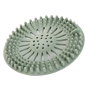Shower Drain Cover TPR Sink Hair Catcher Stopper Drain Strainer Bath Shower Plug Hole Hair Catcher Kitchen Sink Drain Strainer for Kitchen Bathroom Bathtub (Blue)