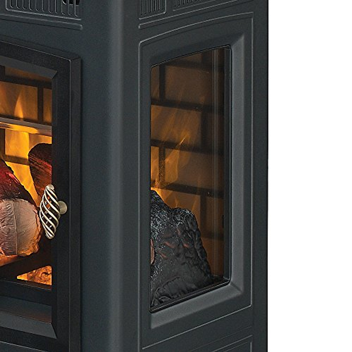 Duraflame Electric Infrared Quartz Fireplace Stove with 3D Flame Effect, Black