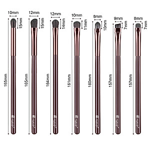 Eye Makeup Brushes Set, Premium 7Pcs Eyeshadow Brush, Professional Eye Brush for shadow lip Angled Eyeliner Eyebrows, Soft Hairs and Wood Handle.