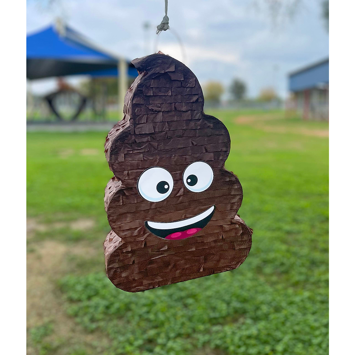 Funny Poop Piñata 4-Piece Set perfect for Birthday Parties, Decorations, Emoticon Parties, Fun shape, Great Party Addition for kids, teens, and adults (17”X10”) durable!