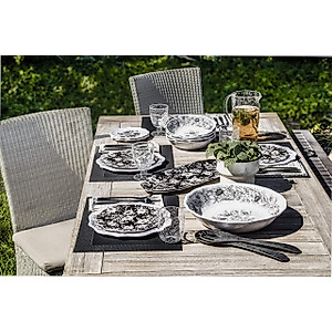 TarHong Farmhouse Botanical Pasta Bowl, 9", 39 oz, Melamine, Set of 6