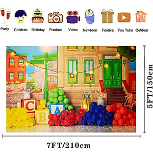 ABC Back to School Kindergarten Online Education Children Photography Background Birthday Party Decoration Background Curtain Photography Studio Props Vinyl (5x7ft)