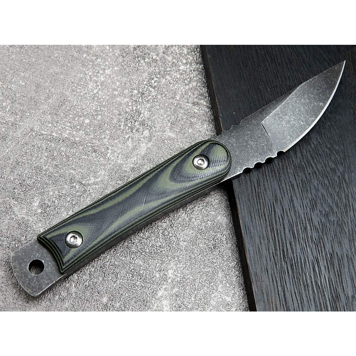 Ccanku C1390 Fixed Blade Knifes 7.3-Inch Outdoor Survival Tools D2 Blade Steel & G10 Handle with Kydex Sheaths Clip for Outdoor Activities, Camping, Bushcraft and Hunting(Black)