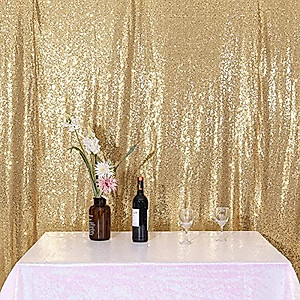 Sparkly Gold PartyDelight Sequin Backdrop, Photography, Christmas Backdrop, 6Ft x 7Ft